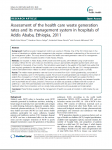 Assessment of the Health Care Waste Generation Rates and ist Management ...
